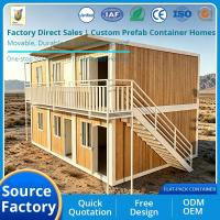 China 20ft 40ft Luxury Flat Pack Container House Modular Office Home Prefab Container Home Mobile Shop Tiny Homes Fire-resistant for sale