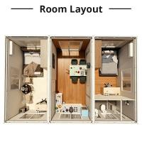 China Factory Direct Export Luxury Modern Prefab Flat Pack Container House Custom Size Color Layout Integrated Kitchen Hotel Outdoor for sale