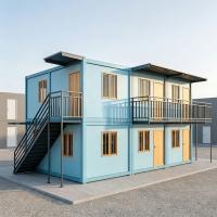 China 20&40FT Modern Steel Flat Pack Container House Mobile Tiny Homes Prefabricated Modular Sandwich Panel Office Building for sale