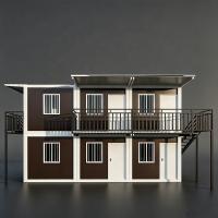 China Factory Direct Export  20&40ft Flat Pack Container House Galvanized Steel Frame Stackable Prefab Dorm Office CE Certified for sale