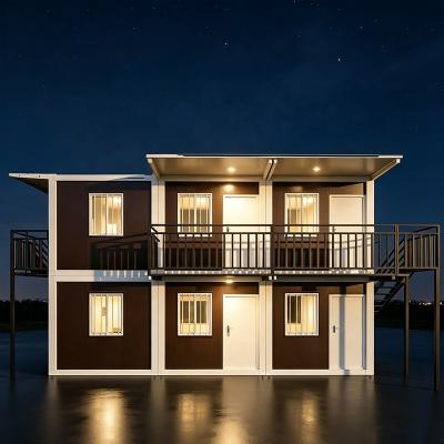 China 20FT 2-Story Thermal Flat Pack Container House Fast Installation & Reusable Disassembly with Optional Power System and Terrace for sale