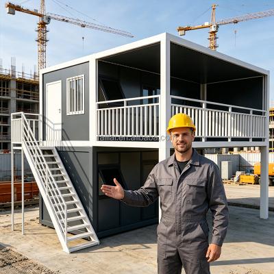 China 20ft Flat Pack Container Office Building House Breathable Eco-friendly Design Multi-function Optional Electrical System Modern for sale