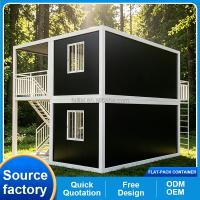 China 20ft Flat Pack Container Office Building House Breathable Eco-friendly Design Multi-function Optional Electrical System Modern for sale