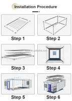 China 20FT 40FT Foldable Mobile House Detachable Flat Pack Container House Expandable Shipping Warehouse Kiosk Made of Steel for sale