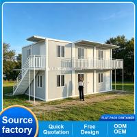 China Factory Prefabricated Movable 20ft Flat Pack Container Container House for Office Ready Made House Portable Office Luxury House for sale