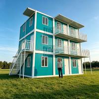 China Factory Low Price Light Steel 20ft Flat Pack Container House Prefabricated Office Hotel Detachable Contemporary Eco-friendly for sale