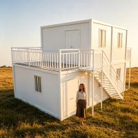 China Factory Ready to Ship Luxury Expandable Container House Modern 20ft Prefab Villa Mobile Modular Tiny Home for Living and Office for sale