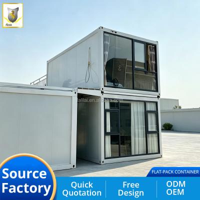 China Modern Modular 20ft Container House High Quality Prefabricated Flat Pack for Hotels Apartments Constructed Steel Sandwich Panel for sale