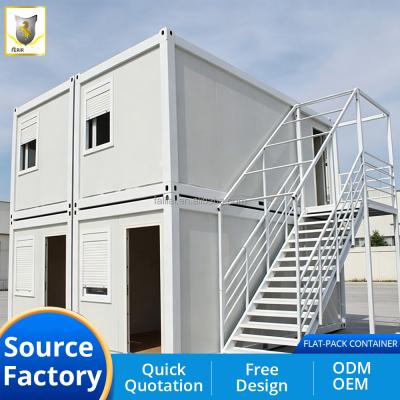 China Pre-Manufactured Flat Pack Mobile Steel Container Houses Prefabricated Living Spaces for Hotels Hospitals Other Commercial for sale