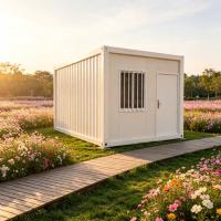 China Manufacturer Low Price 20ft Modular Prefab House Mobile Glass Container House for Apartment Hotel Made of Sandwich Panel Steel for sale