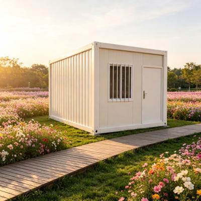 China Manufacturer Low Price 20ft Modular Prefab House Mobile Glass Container House for Apartment Hotel Made of Sandwich Panel Steel for sale