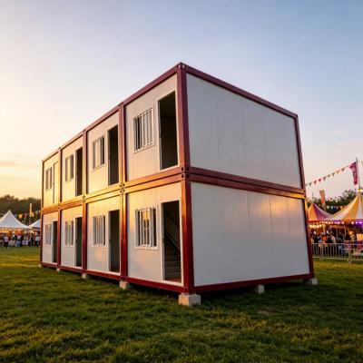 China Portable Luxury 2 3 Bedroom 40ft Container Home Prefabricated Modular Homes Steel Sandwich Panel Material for Apartment Hotel for sale