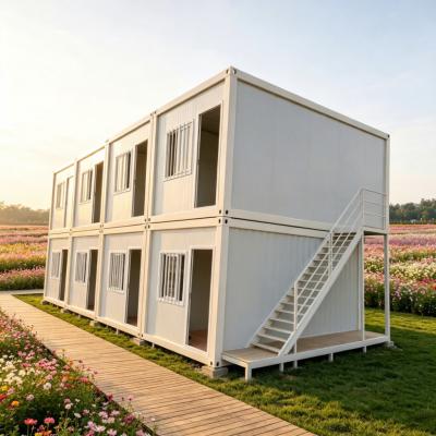 China 2 3 Bedroom Prefabricated Container House Flat Pack Mobile Tiny Home Office Contemporary Design Eco-friendly Bathroom Kitchen for sale