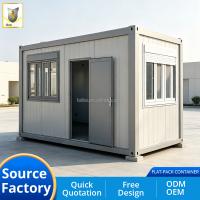 China Low Cost 20/40ft Flat Pack Container House, Portable Prefab Cabin, Insulated Mobile Home for Living/Office, Factory Direct Sale for sale