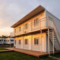 China Factory Prefab Mobile House 20ft Luxury Modular Container House Detachable Prefab Tiny House Camping Modern Living Room Bedroom for sale