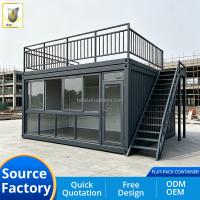 China Luxury Portable 20/40ft Prefabricated Modular Integrated Container Home Demolishable Deck Sandwich Panel Apartment House Hotel for sale