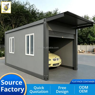 China Customizable 10ft 20ft Color Modular Garage Flat Pack House Mobile Home Tiny Prefabricated Prefab House Container Houses for sale