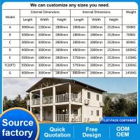 China Customizable 10ft 20ft Color Modular Garage Flat Pack House Mobile Home Tiny Prefabricated Prefab House Container Houses for sale