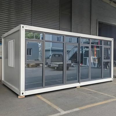 China 20ft Prefabricated Container House Mobile Tiny Homes Modular Living Container House Factory Workshop Office Container with Glass for sale