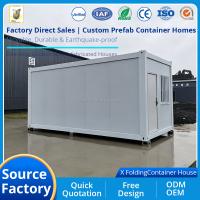 China 20ft Prefabricated Container House Mobile Tiny Homes Modular Living Container House Factory Workshop Office Container with Glass for sale