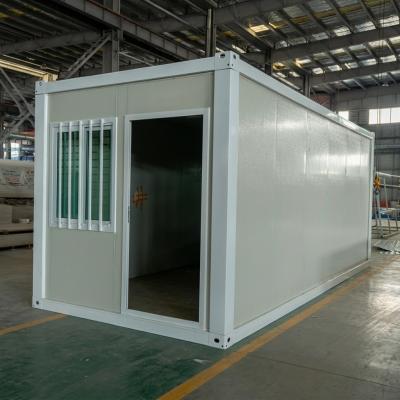 China 20ft Detachable Flat Pack Steel Sandwich Panel Container House Eco-friendly Waterproof Fireproof Modular Prefab Office Building for sale