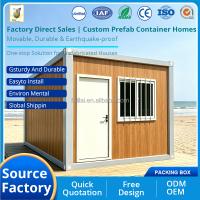 China 20ft Standard Prefab Flat Pack Container House Fast Assembly Detachable Access Control Container Portable Modular Living House for sale