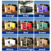 China 10ft 20ft Modular Flat Pack Container House Galvanized Steel Frame Container House Reusable Detachable Prefab Container Office for sale