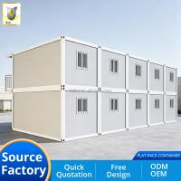 China Factory Direct Portable Prefabricated Container Houses Tiny Flat Pack Homes Steel Sandwich Panel Material for Apartments Hotels for sale