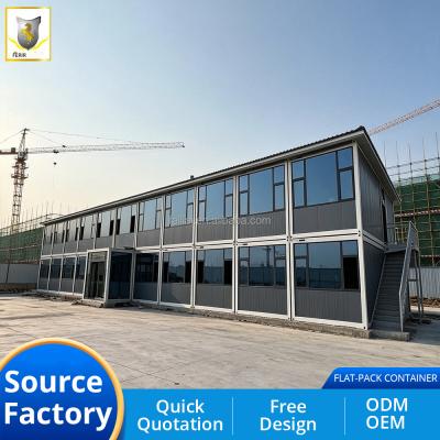 China Prefab Container House Portable Site Office Cabin Mobile Construction Security Booth Temporary Accommodation Modular Building for sale