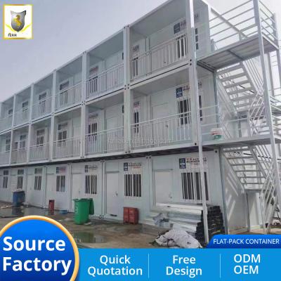 China Casas Prefabricadas Contemporary Frame 20ft 40ft Steel Container Villa Hotel Sandwich Panel Material Container House for sale