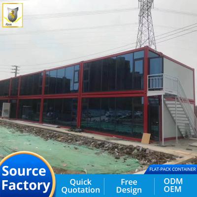 China Container House 20ft 40ft Modular House Casa Prefabricada Double LayerTiny House Modern Prefab Detachable Office Camp for sale