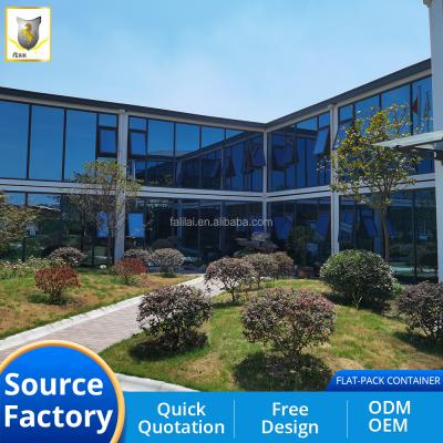 China 20ft Aesthetic 2 Story Flat Pack Detachable Container House Retail Modern Modular Design Rapid Construction for Office Building for sale