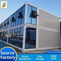 China Factory Cheap Price 20ft Workshop Prefab Detachable Container House Refugees Camping Mobile House Hotel Office Building Use for sale