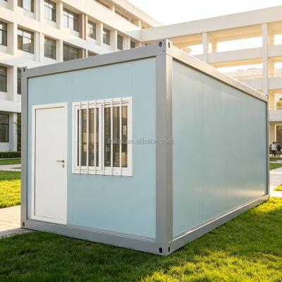 China Prefab Folding Modular Sandwich Panel House 20ft Container Home Durable Spacious Breathable Container Office Supermarket School for sale