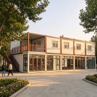 China Factory Low Price Foldable Container House 20ft Modular Mobile Prefab Office Tiny House Two Storey Flat Pack Bedroom Kitchen for sale
