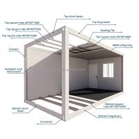 China Factory Low Price Foldable Container House 20ft Modular Mobile Prefab Office Tiny House Two Storey Flat Pack Bedroom Kitchen for sale