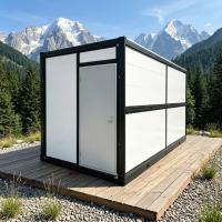 China Low Cost 20ft X Type Foldable Light Steel Container Home Modular Prefabricated Office Building Living Tiny Homes Worker for sale