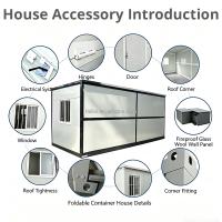 China Low Cost 20ft X Type Foldable Light Steel Container Home Modular Prefabricated Office Building Living Tiny Homes Worker for sale