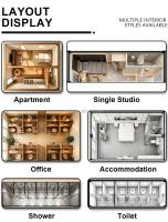 China China Wholesale Flat Pack Prefabricated Quick Assembly Portable Modular Folding Luxury Mobile Container Outdoor Kitchen School for sale