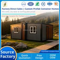 China Low Price  20ft  40ft Portable Container House Modern Expandable Container House 2 3 Rooms Prefab Tiny Homes Portable Home for sale