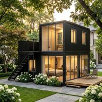 China 20ft 40ft Luxury Quick Assembly Container Villa Prefabricated Container Home Flat Pack Container House with Bathroom and Kitchen for sale