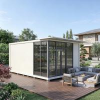 China 20ft Flat Pack Container Home Luxury Tiny Modular Prefab Villa Full Glass Wall Living Hotel Use Eco-friendly Customizable Size for sale