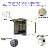 China 20ft Flat Pack Container Home Luxury Tiny Modular Prefab Villa Full Glass Wall Living Hotel Use Eco-friendly Customizable Size for sale