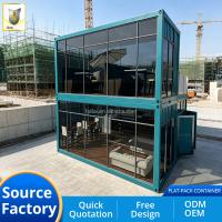 China Manufacture 20ft Modular Tiny House Prefabricated Luxury 2 Story Office Houses Prefab Shop Modular Container Homes Low Cost for sale