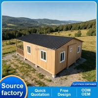 China 20ft 40ft Luxury Modular Flat Pack Prefab Mobile Van Garden Office Custom Design House Steel Container Villa Mobile Tiny Homes for sale