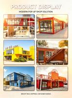 China Custom Layout Modular Design Prefab Shop Steel Structure 20ft Container Coffee Shop Modular Prefab Shop Flat Pack Prefab Kiosk for sale