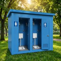 China Prefab Modular Modern Public Steel Structure Portable Toilet with Durable Eco-Friendly Design for Hospital Use and Outdoor Parks for sale