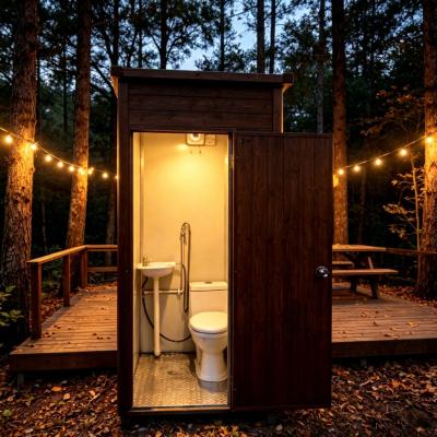 China Wholesale Prefabricated Shower Toilets Mobile Single Fast Assembly Portable Outdoor Toilet Portable Toilet Outdoor for Sale for sale