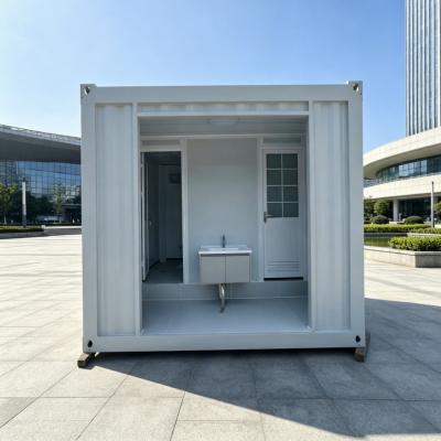 China Ready to Use Prefab Mobile Restroom Large Internal Space Easy to Clean Surface for Public Park Wedding and VIP Event for sale