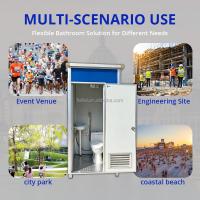 China Ready to Use Prefab Mobile Restroom Large Internal Space Easy to Clean Surface for Public Park Wedding and VIP Event for sale